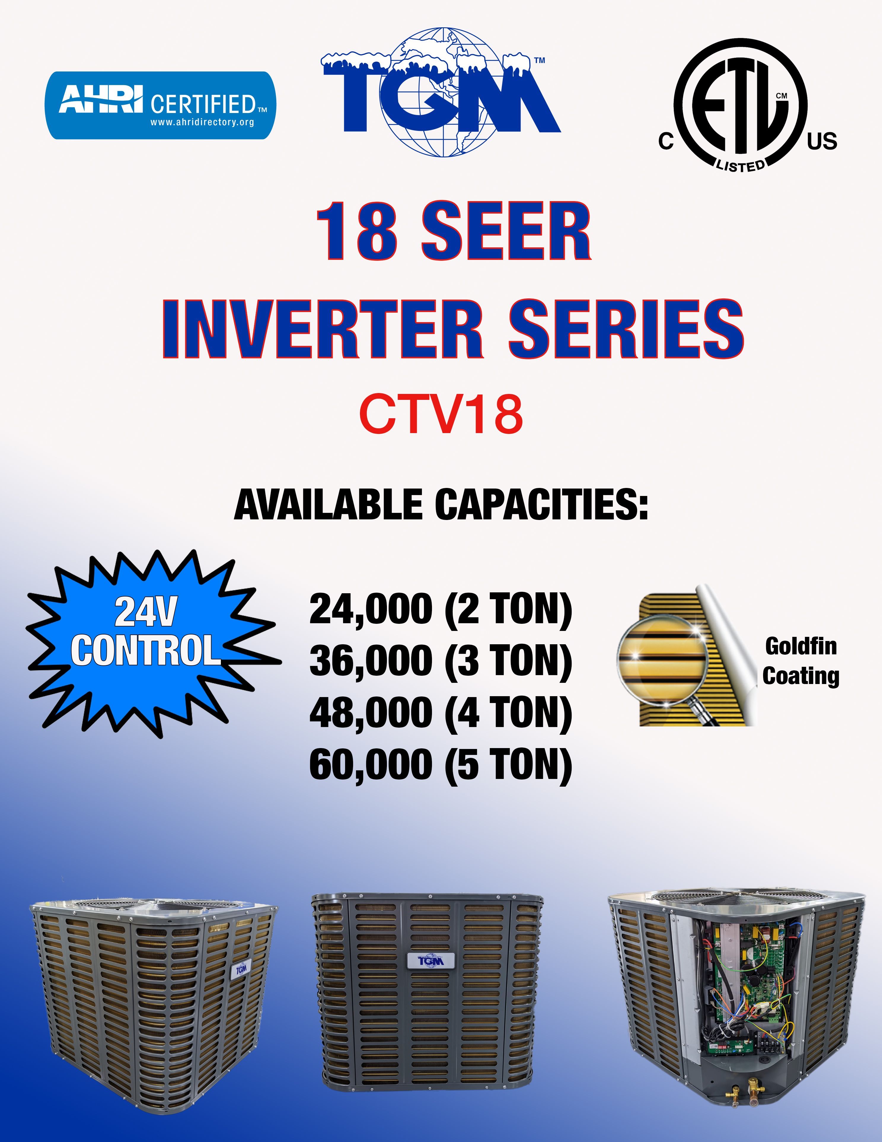 18 SEER Inverter Series - Refricenter | HVACR Wholesale Distributor
